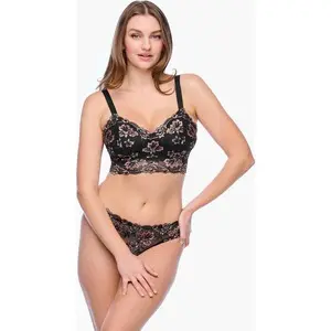 Cosabella Savona Curvy Longline Bralet - Black/mandorla