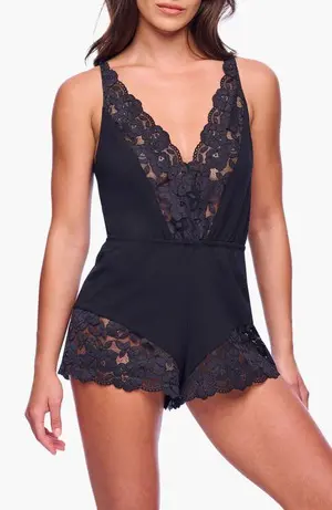Cosabella Romanza Sleep Romper - Black