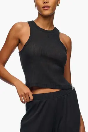 Cosabella Armonia Sleeveless Crop Pj Top - Black