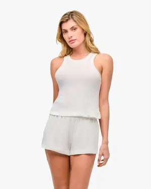 Cosabella Armonia Sleeveless Crop Pj Top - Moon Ivory