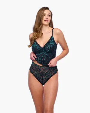 Cosabella Encantata High Leg Bikini - Black/canale