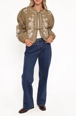 PETAL & PUP Floral Quilted Jacket