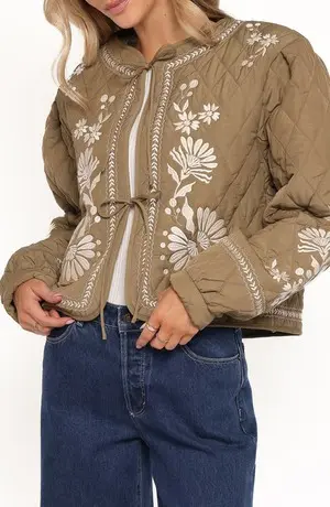 PETAL & PUP Floral Quilted Jacket
