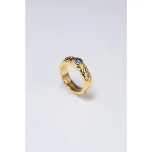 CLASSICHARMS Sylvie Cubic Zirconia Molten Stackable Ring Gold/blue