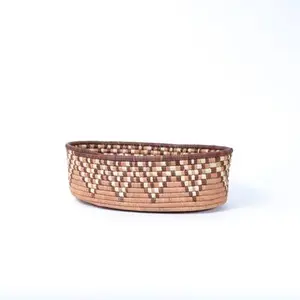 MAADILI COLLECTIVE Zig Zag Bread Basket - Brown