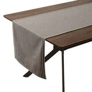 MEEMA Cloth Table Runner - Striped - Charcoal
