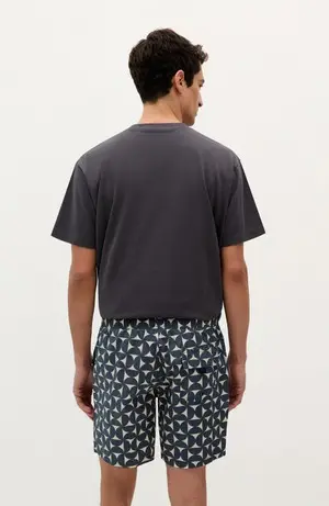 SCALPERS Geometric Print Swim Trunks