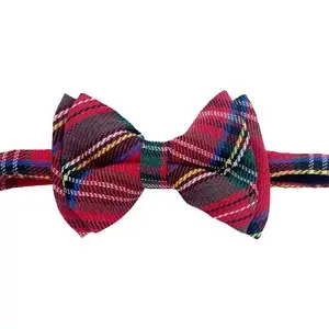 BITS & BOWS Plaid Bow Tie - Red