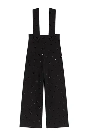 Women's Embroidered Overalls
