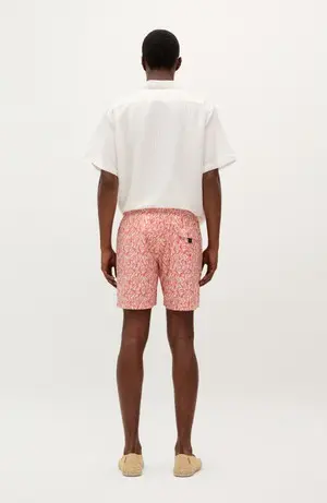SCALPERS Malibu Print Swim Trunks - Terracotta