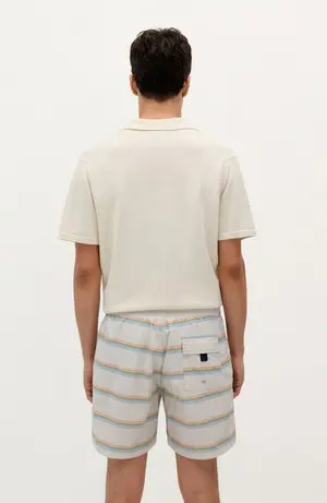 SCALPERS Striped Technical Fabric Swimsuit