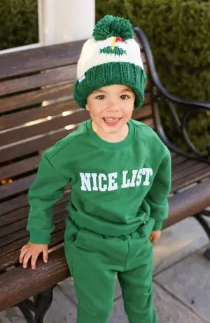 BITS & BOWS Sweatsuit With 'nice List' Sweatshirt