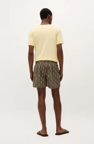 SCALPERS Printed Swim Trunks - Brown