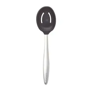 CUISIPRO 8-inch Silicone Piccolo Slotted Spoon - Black