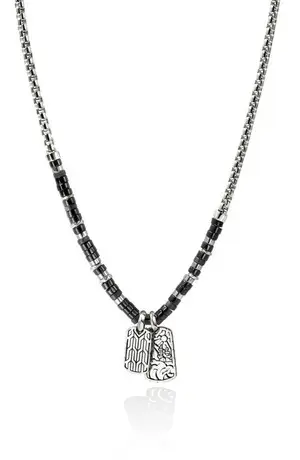 John Hardy Heishi Tag Sterling Necklace