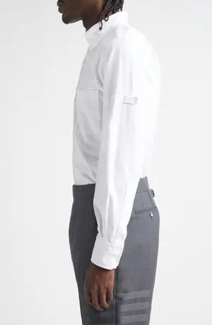 Thom Browne Cotton Oxford Armband Button-down Shirt - White