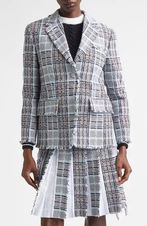 Thom Browne Glen Plaid Tweed Blazer