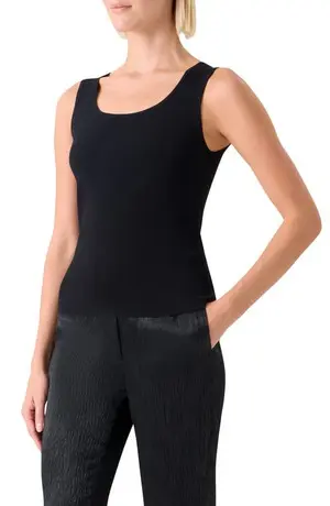 Akris Knit Scoop Neck Tank - Black