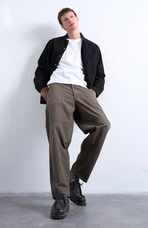 Topman Ripstop Tapered Leg Pants