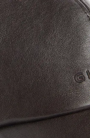 Givenchy Embossed Logo Leather Baseball Cap