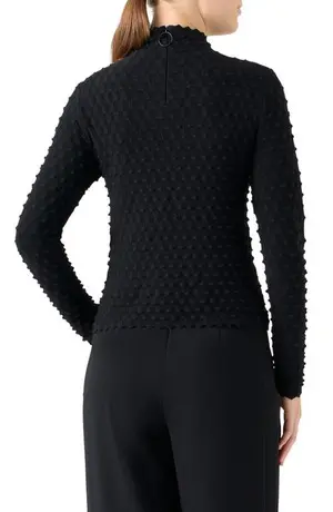 Akris Dot Mock Neck Sweater