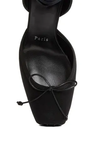 CHRISTIAN LOUBOUTIN Cassia Lace-up Slingback Pump - Black/black