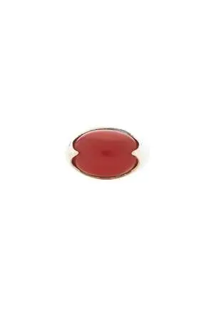 LOREN STEWART Orb Ring - Sterling Silver & Carnelian