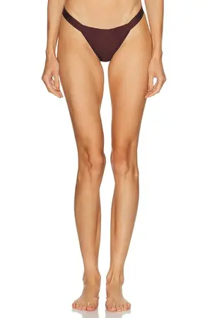 NEGATIVE UNDERWEAR Sieve Thong In Burgundy