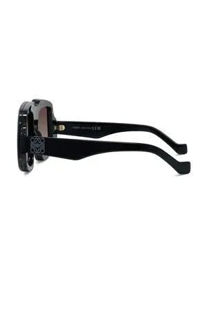 Loewe Shield Sunglasses - Shiny Black & Gradient Bordeaux