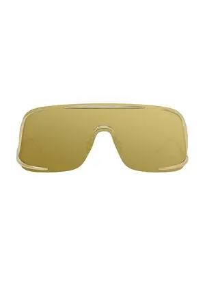 Loewe Shield Sunglasses Shiny Endura Gold & Brown Mirror