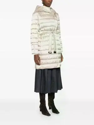 Max Mara Novef Hooded Quilted Coat - Neutrals