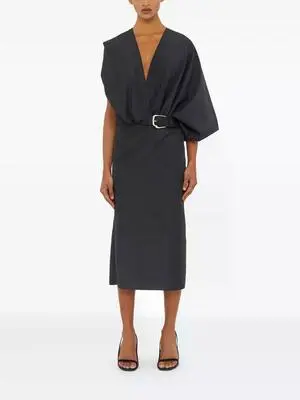 Christopher Esber Belted Swaddled Midi Dress - Grey