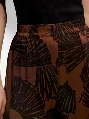 Karl Lagerfeld Fan Print Flared Trousers