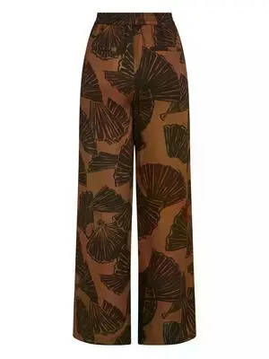 Karl Lagerfeld Fan Print Flared Trousers