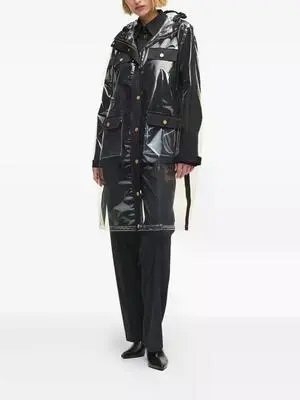 Karl Lagerfeld Pockets Hooded Raincoat