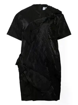 MSGM Crinkle Bow Mini Dress