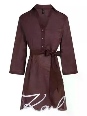 Karl Lagerfeld Signature Beach Dress - Brown