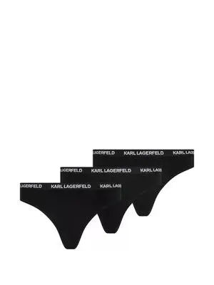 Karl Lagerfeld Logo-waistband Briefs - Black