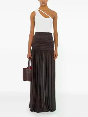 Christopher Esber Orion Ruched Skirt - Brown