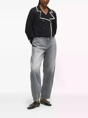 Karl Lagerfeld Double-breasted Cardigan With Notched Lapels