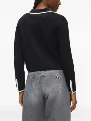 Karl Lagerfeld Double-breasted Cardigan With Notched Lapels