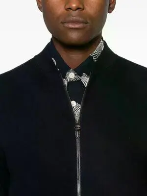 Canali Zip Cotton Jacket - Black