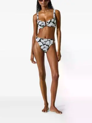 Karl Lagerfeld Fan Print Bikini Top
