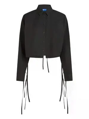 Karl Lagerfeld Button-down Shirt With Tie Detailing - Black