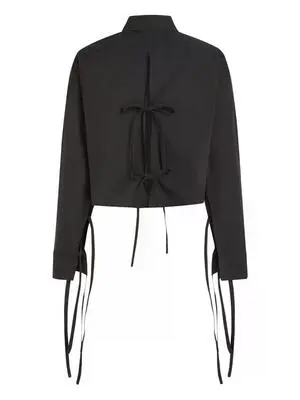 Karl Lagerfeld Button-down Shirt With Tie Detailing - Black