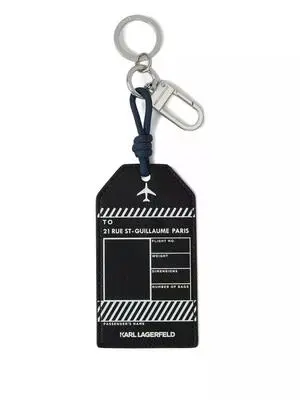 Karl Lagerfeld Luggage Tag Keychain - Black