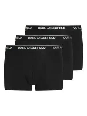 Karl Lagerfeld Logo-waistband Boxers - Black
