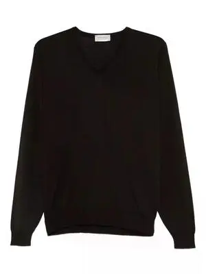 John Smedley Blenheim V-neck Knitwear - Brown