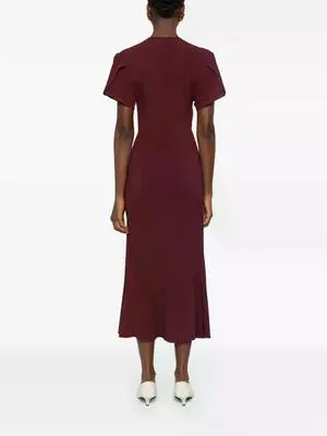 Victoria Beckham Eve Ruffle Midi Dress
