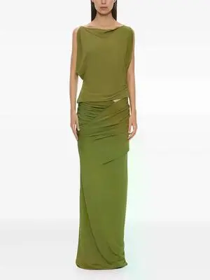 Christopher Esber Draped Jersey Maxi Skirt